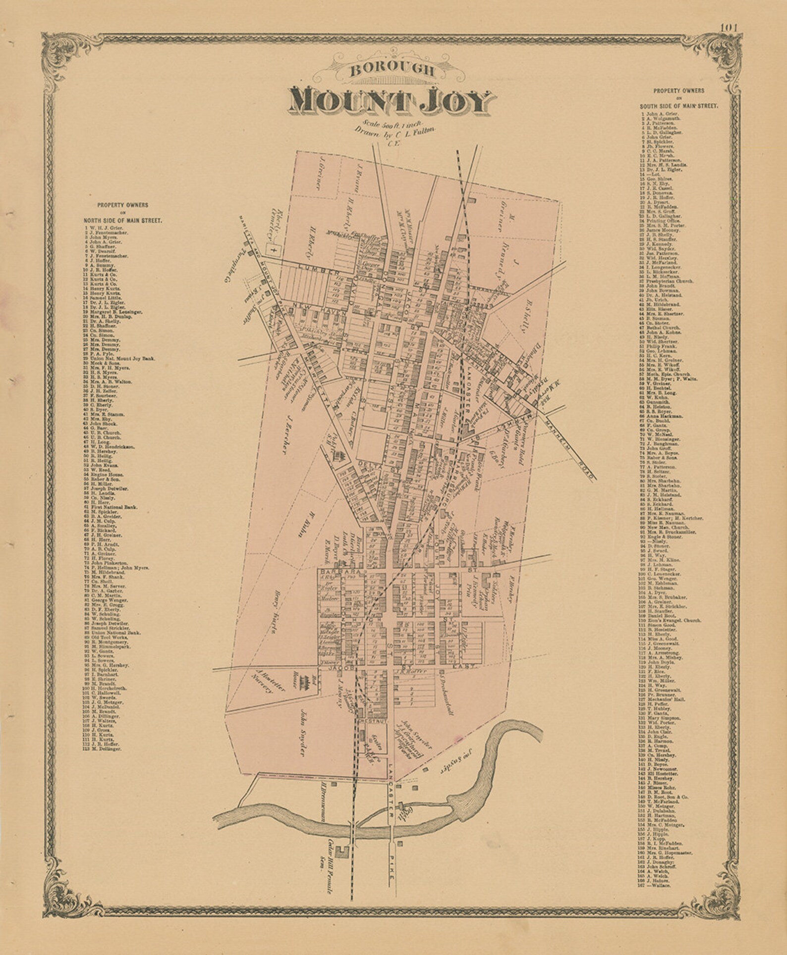 Mount Joy Pennsylvania 1875 Map Replica or GENUINE ORIGINAL - Etsy