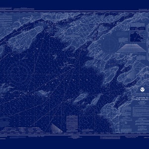 Clayton to False Duck Island, New York - 2005 Nautical Chart Blueprint ...