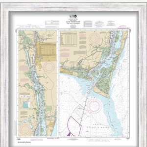 CAPE FEAR RIVER, North Carolina - 2015 Nautical Chart - Etsy