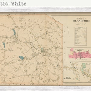 BLANDFORD, Massachusetts 1894 Map - Replica or Genuine ORIGINAL - Etsy