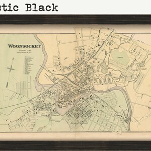 Village of WOONSOCKET, Rhode Island 1870 Map - Etsy