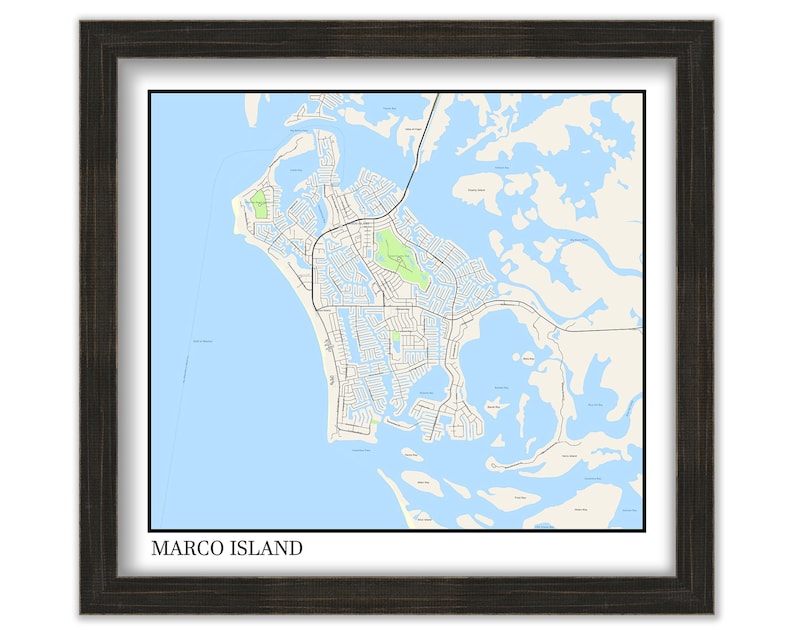 MARCO ISLAND, Florida - Map Poster - Etsy