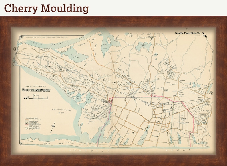 Shinnecock Hills South Hampton Long Island New York Map | Etsy