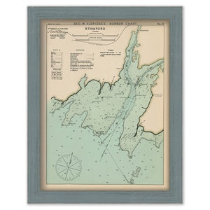 Stamford, Connecticut - Nautical Chart by George W. Eldridge 1901 ...