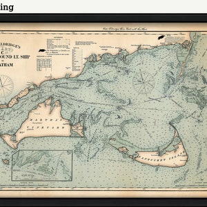 Vineyard Sound Lt Ship to Chatham-chart C- by George W. Eldridge 1924 ...