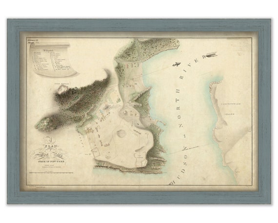 WEST POINT Military Academy New York 1818 Map and Plan | Etsy