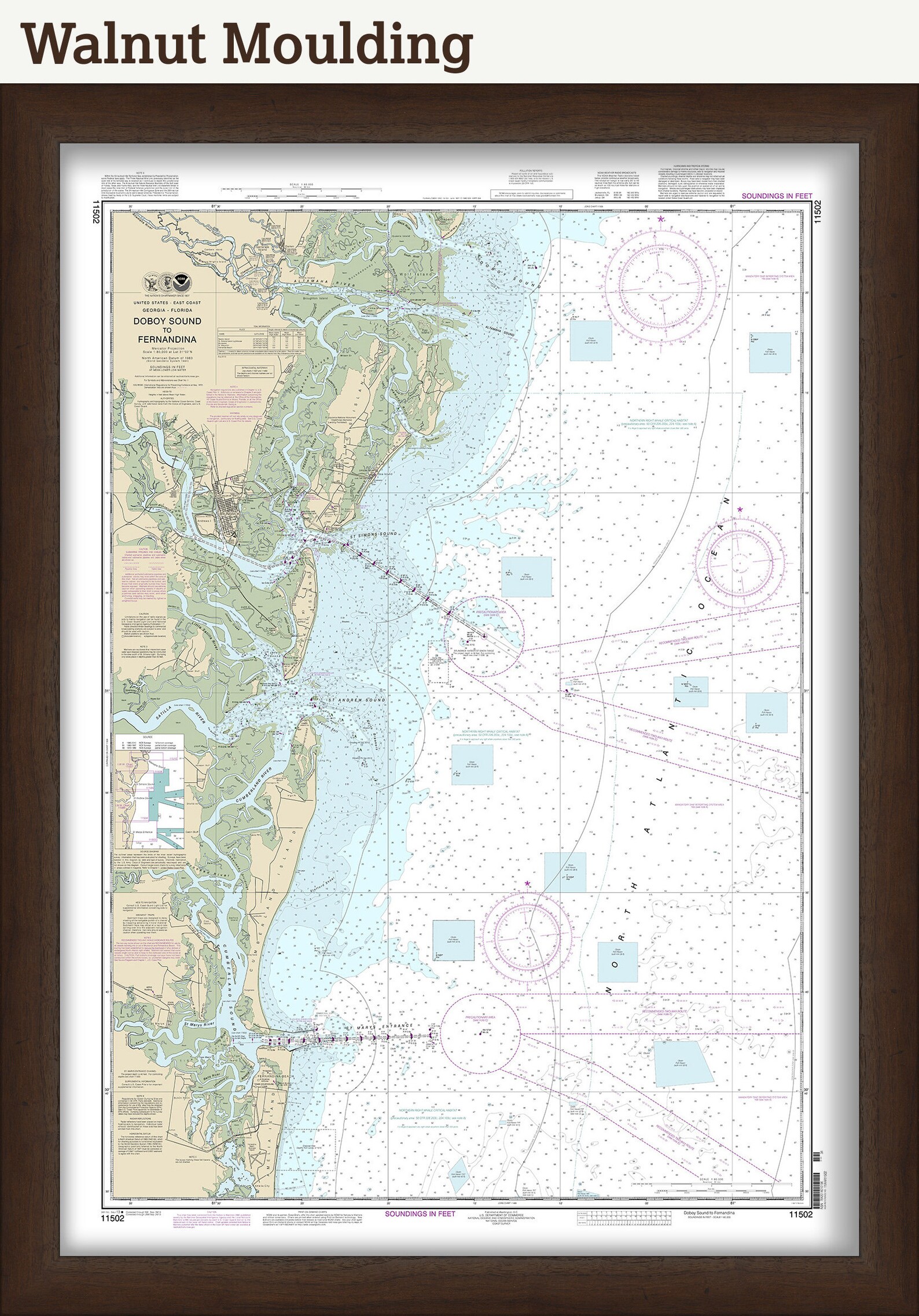 BRUNSWICK, Georgia - 2013 Nautical Chart - Etsy