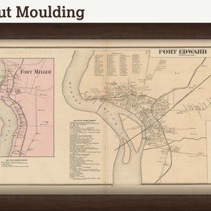 Village of FORT EDWARD, New York 1866 Map - Etsy