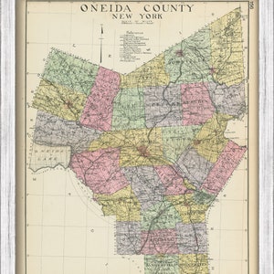ONEIDA County, New York 1912 Map, Replica or GENUINE ORIGINAL - Etsy