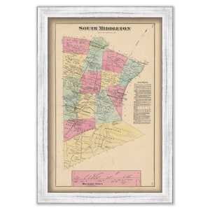 SOUTH MIDDLETON, Pennsylvania 1872 Map - Replica or Genuine ORIGINAL - Etsy