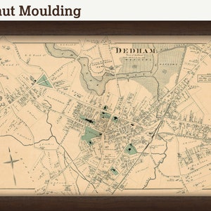 DEDHAM, Massachusetts 1876 Map - Replica or GENUINE ORIGINAL - Etsy