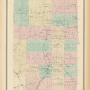CLARK COUNTY, Wisconsin 1878 Map, Replica or Genuine Original - Etsy