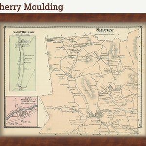 Town of Savoy, Massachusetts 1876 Map-colored Reproduction - Etsy