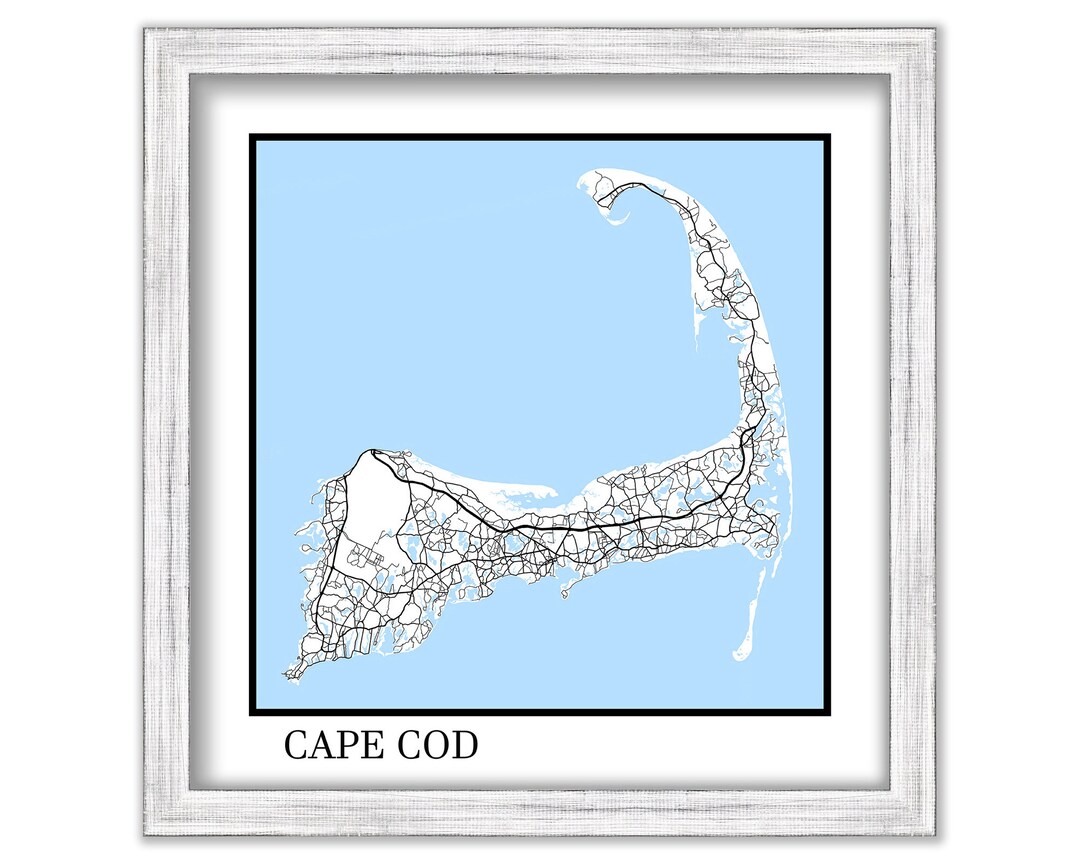 CAPE COD, Massachusetts - Contemporary Map Poster - Many Cape Residents ...