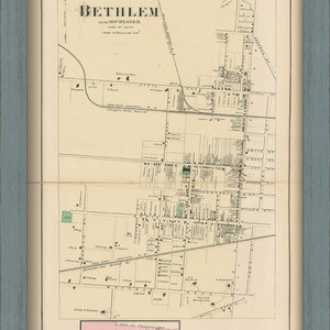 Village of BETHLEM, New York 1872 Map - Etsy