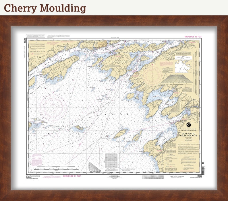 Clayton to False Duck Island New York 2005 Nautical Chart - Etsy