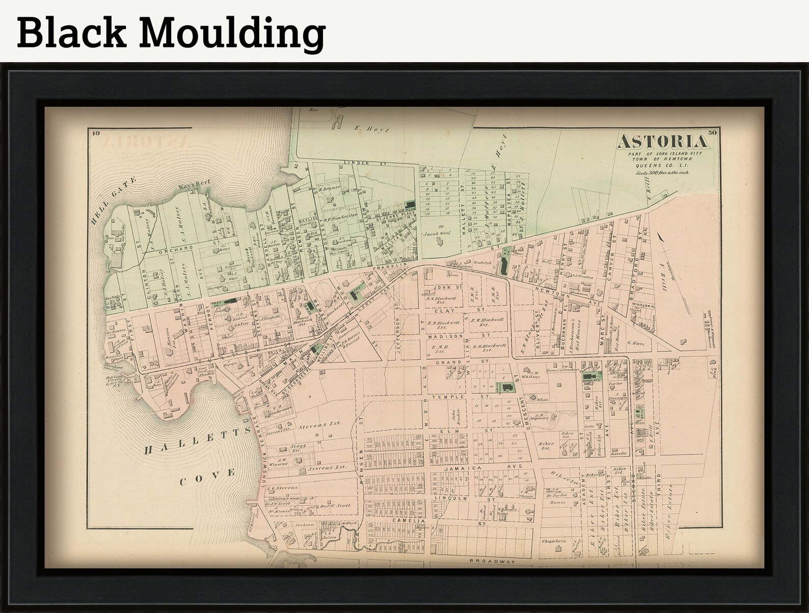 Astoria New York 1873 Map Replica - Etsy