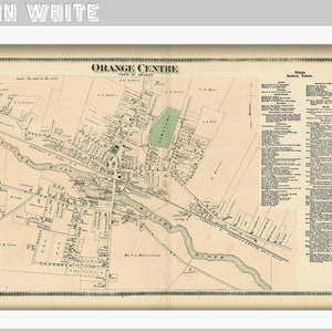 Village of ORANGE, Massachusetts 1871 Map - Etsy