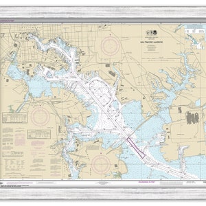 BALTIMORE HARBOR, Maryland 2018 Nautical Chart - Etsy