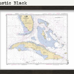 CUBA, the BAHAMAS and FLORIDA - 2012 Nautical Chart - Etsy