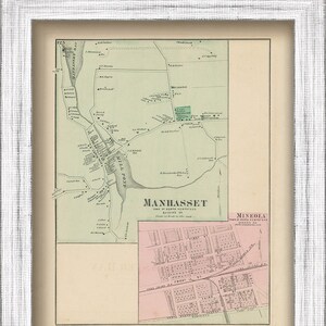 Manhasset and Mineola Villages, North Hempstead, New York 1873 Map ...