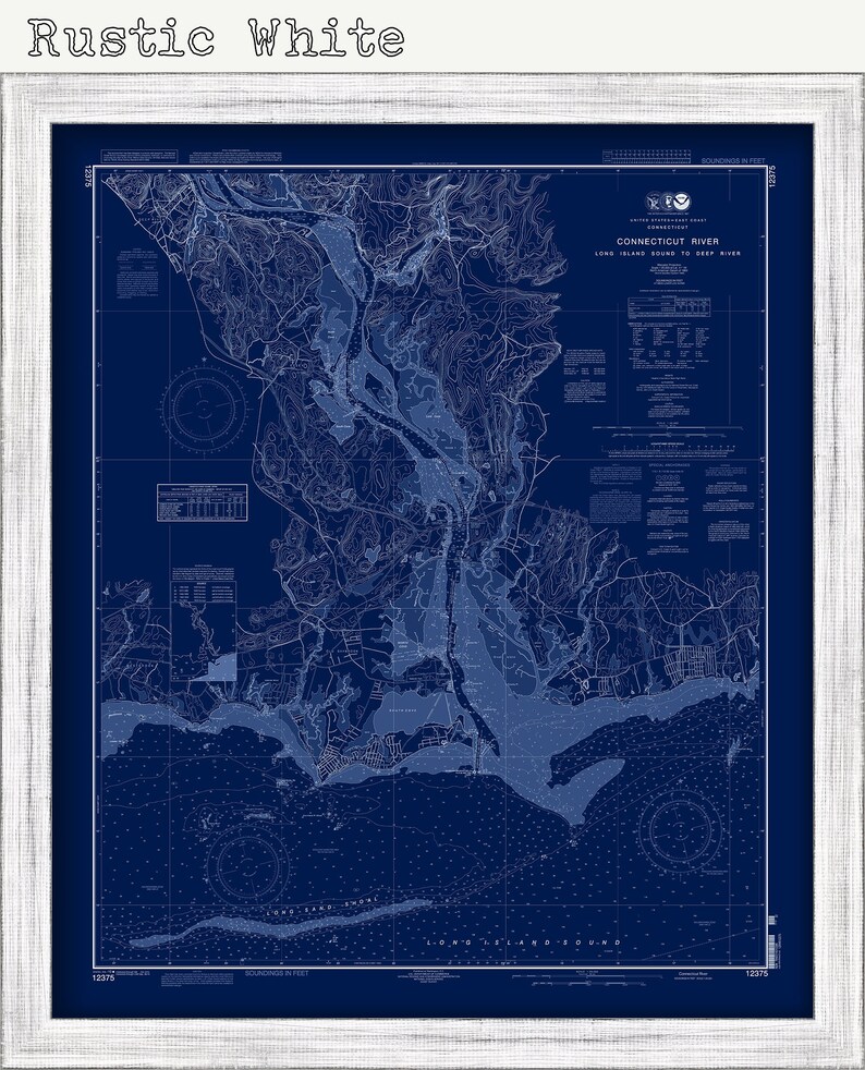 CONNECTICUT RIVER MOUTH Connecticut Nautical Chart - Etsy