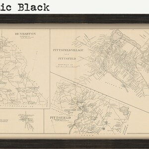 DUNBARTON and PITTSFIELD, New Hampshire 1892 Map, Replica or Genuine ...