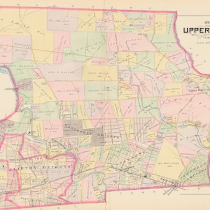 UPPER DARBY, Pennsylvania - 1892 Map - Etsy