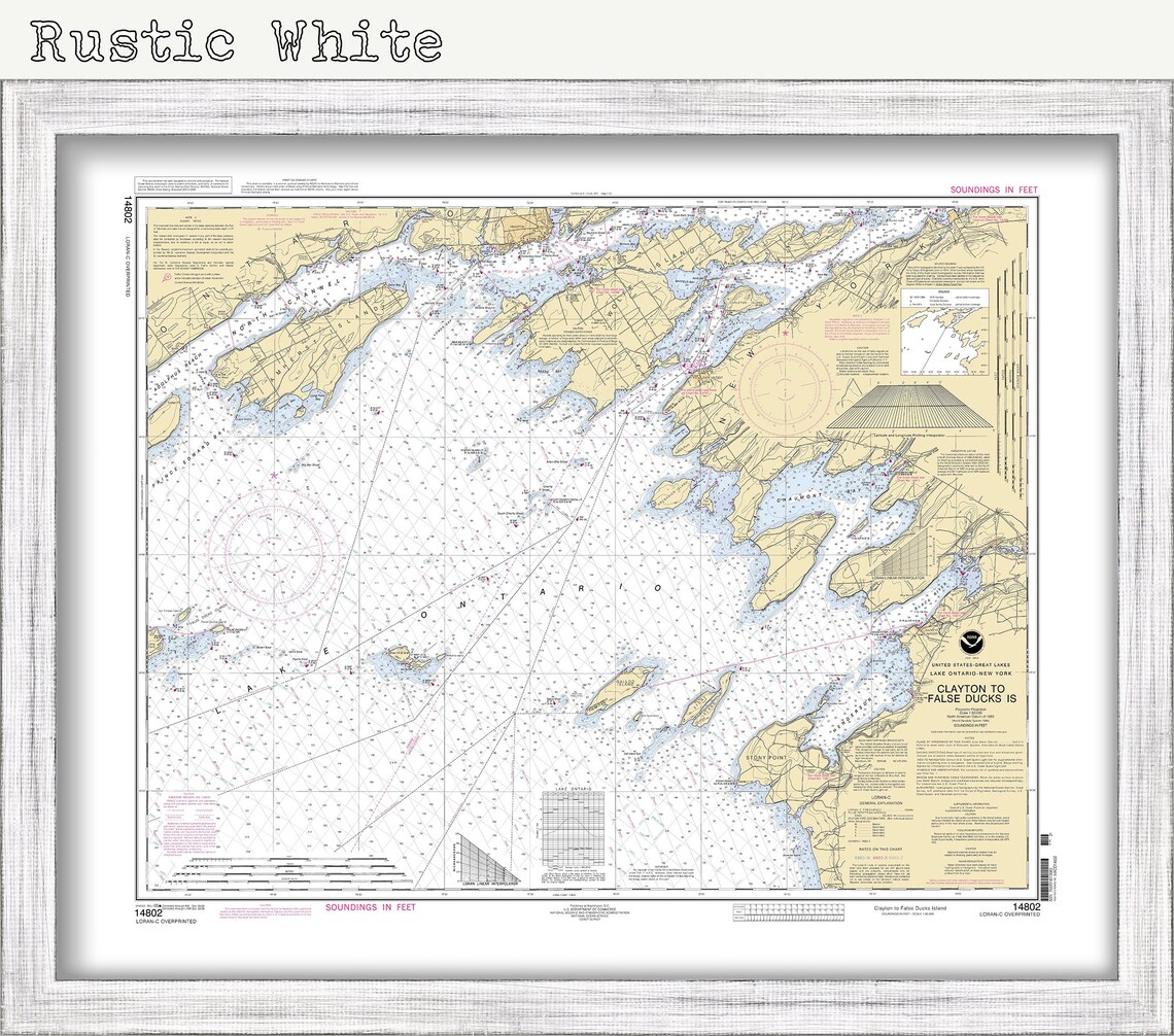 Clayton to False Duck Island, New York - 2005 Nautical Chart - Etsy