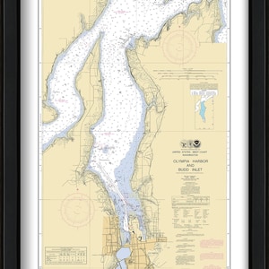 OLYMPIA HARBOR and Budd Inlet, Washington - Nautical Chart Published in ...