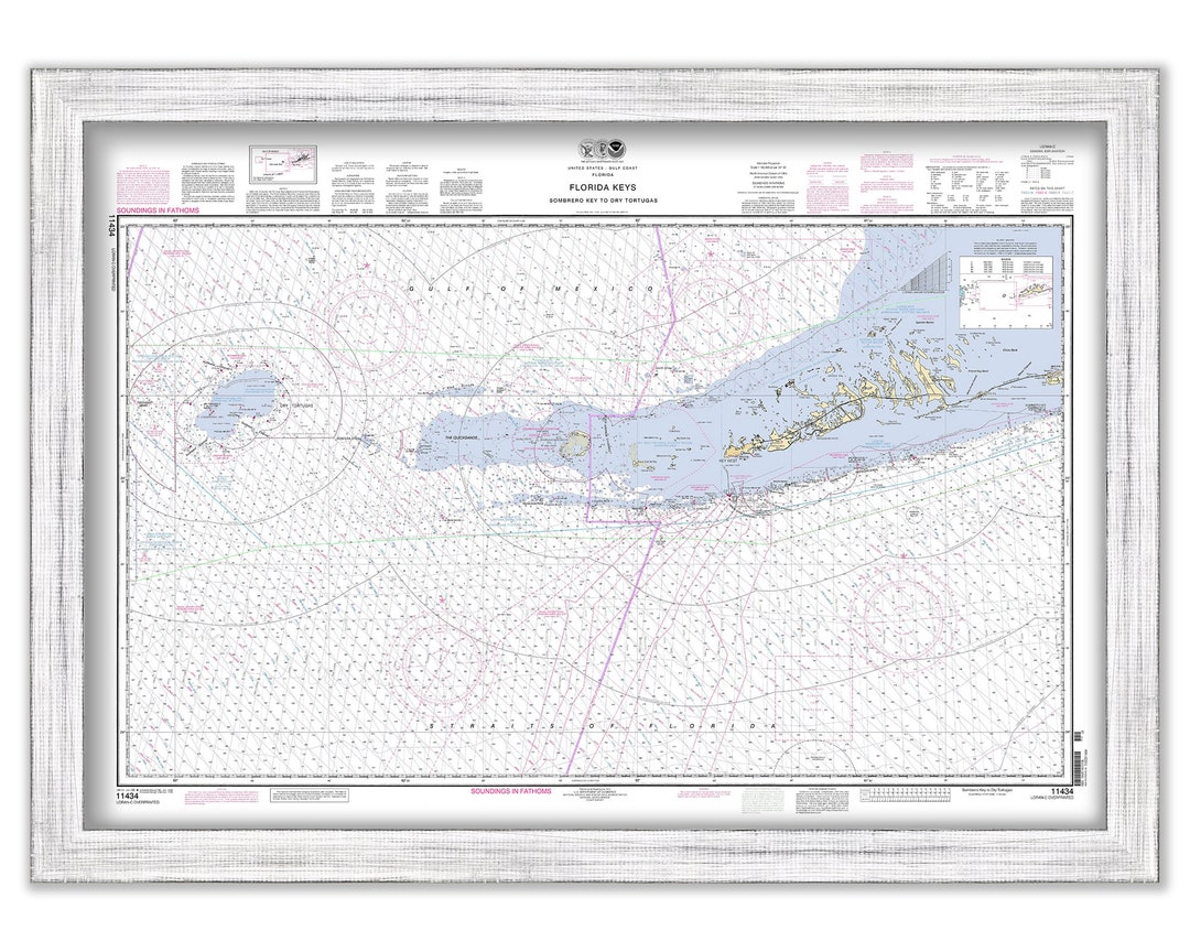 KEY WEST and Vicinity, Florida - 2008 NOAA Chart - Etsy