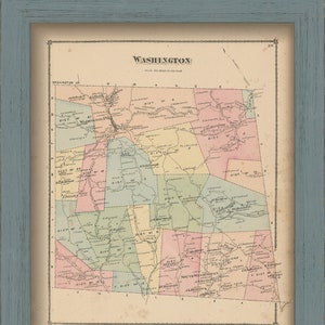 WASHINGTON, Vermont 1877 Map - Replica or Genuine ORIGINAL - Etsy