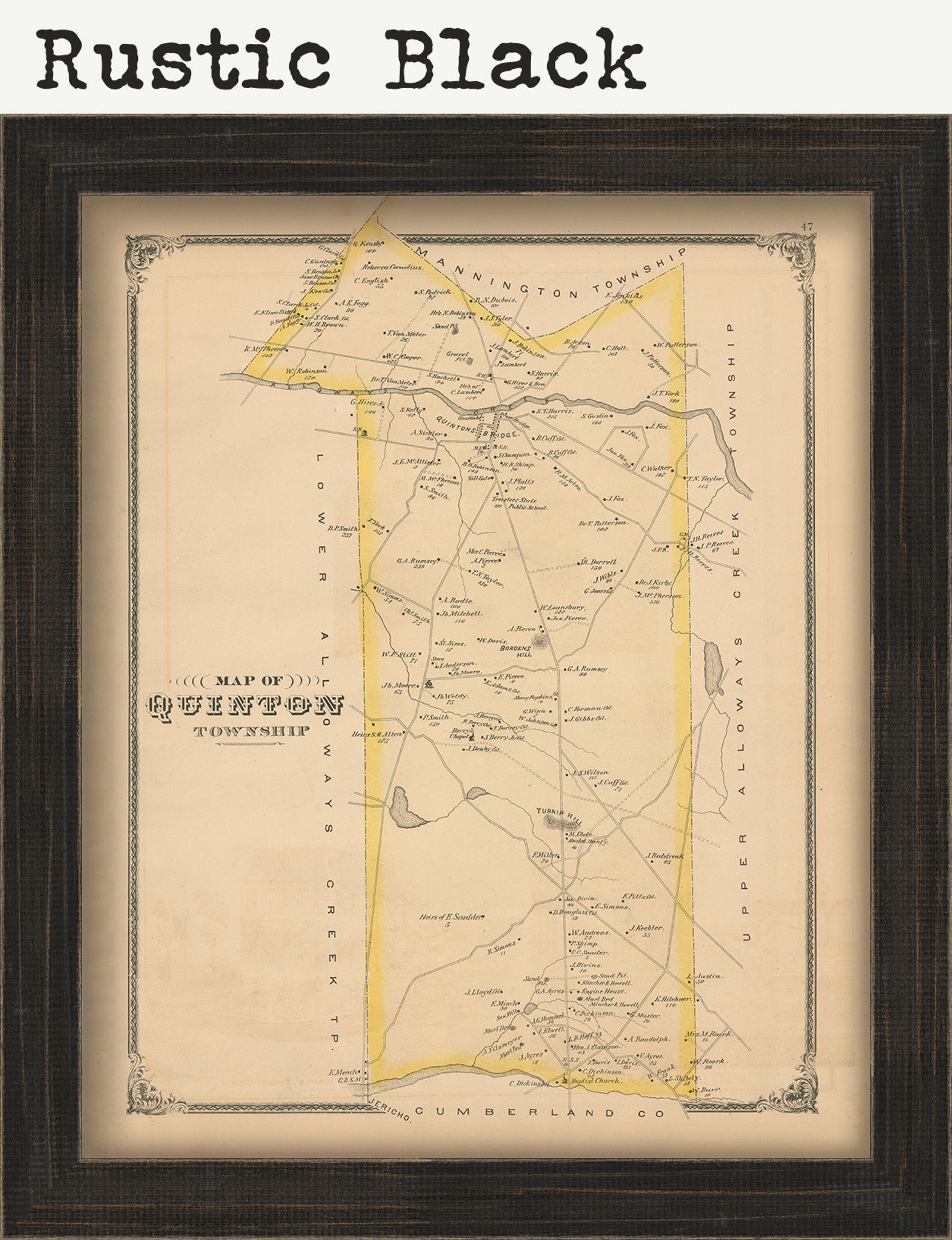 QUINTON New Jersey 1879 Map | Etsy