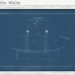 NANTUCKET LIGHTSHIP - Blueprint Drawing and Plan of the Lightship 1855 ...
