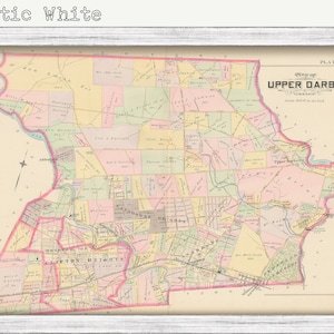 UPPER DARBY, Pennsylvania - 1892 Map - Etsy