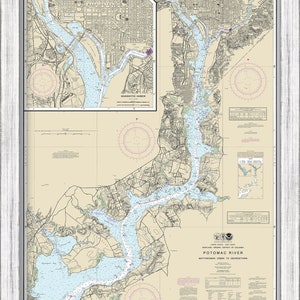 WASHINGTON DC and Potomac River 2015 Nautical Chart - Etsy