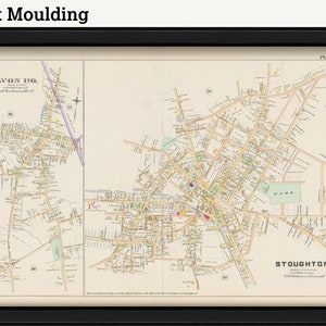 Villages of STOUGHTON and AVON, Massachusetts 1888 Map - Etsy
