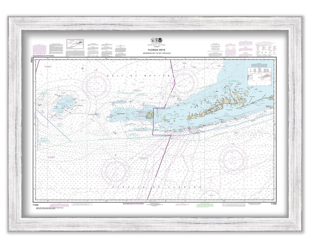 KEY WEST to MARATHON, Florida - 2019 Nautical Chart - Etsy