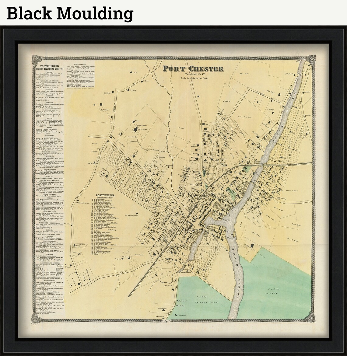 Village of PORT CHESTER New York 1868 Map - Etsy