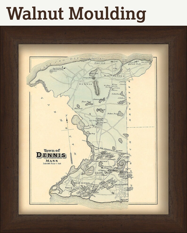 Town of Dennis, Massachusetts 1880 - Etsy