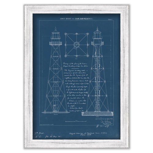 ALLIGATOR REEF LIGHT Florida Blueprint Drawing and Plan of - Etsy