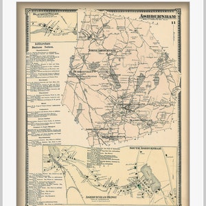 ASHBURNHAM, Massachusetts 1870 Map - Etsy