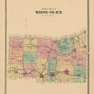 Wayne County, New York 1874 Map, Replica and GENUINE ORIGINAL - Etsy