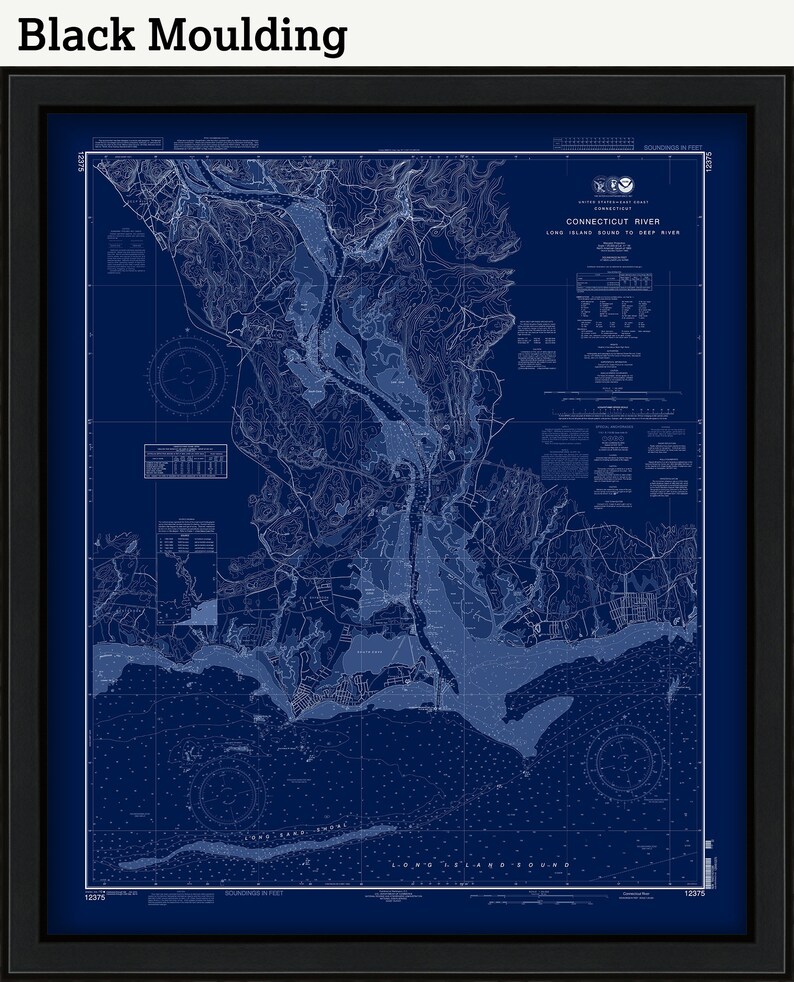 CONNECTICUT RIVER MOUTH Connecticut Nautical Chart - Etsy