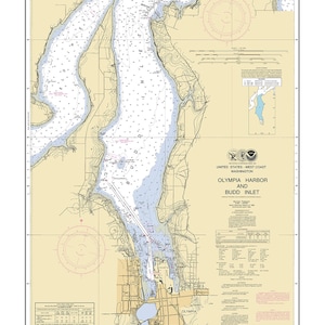 OLYMPIA HARBOR and Budd Inlet, Washington - Nautical Chart Published in ...
