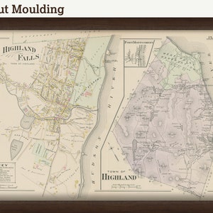 HIGHLAND and HIGHLAND FALLS, New York 1903 Map - Replica or Genuine ...