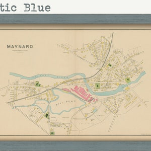 MAYNARD, Massachusetts 1889 Map - Replica or Genuine ORIGINAL - Etsy