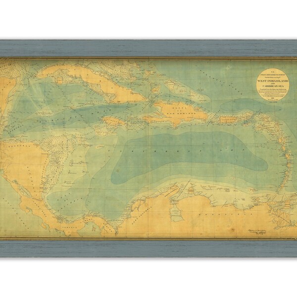 Virgin Islands Nautical Chart - Etsy
