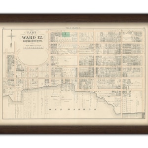 Map of Part of South Boston - 1874 Ward 12 Plate F - 0087 - Etsy