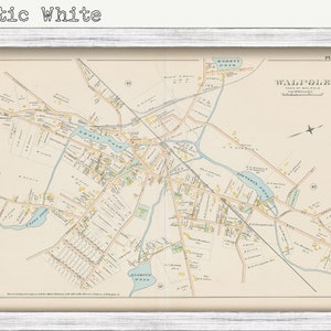 Village of WALPOLE, Massachusetts 1888 Map - Etsy